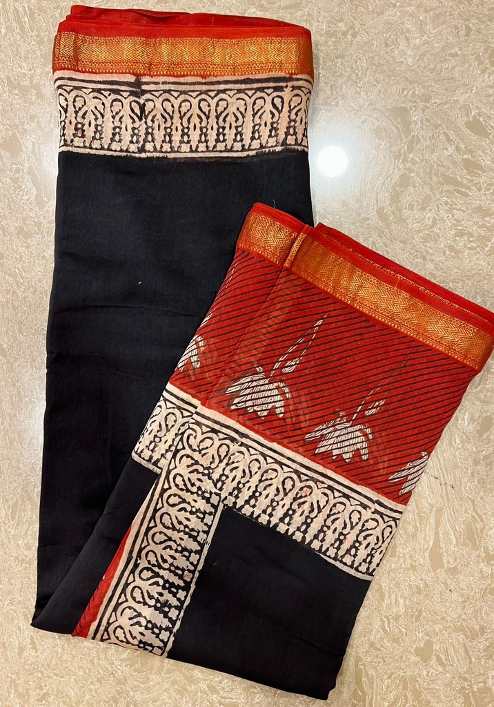 Maheshwari Silk Sarees 4552 | Ethnic Zuri